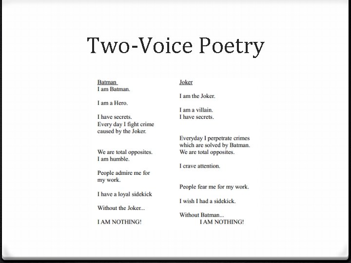 Opening Activities Beginning of the Semester 1 Identify