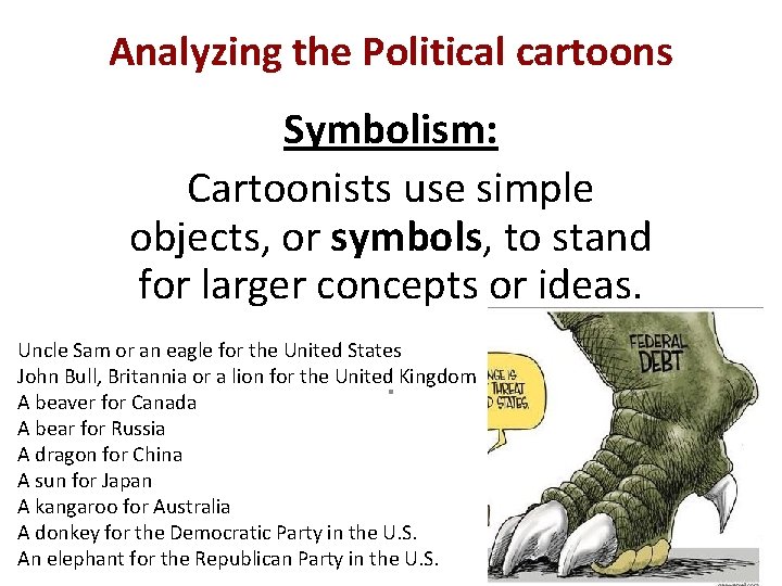 Political Cartoon Due Monday Colored or Black and