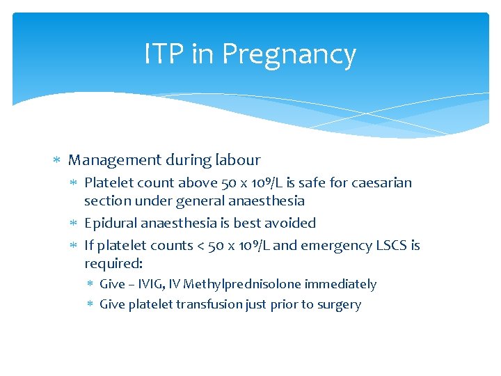 Thrombocytopaenia in Pregnancy Dr Guan Yong Khee Hospital