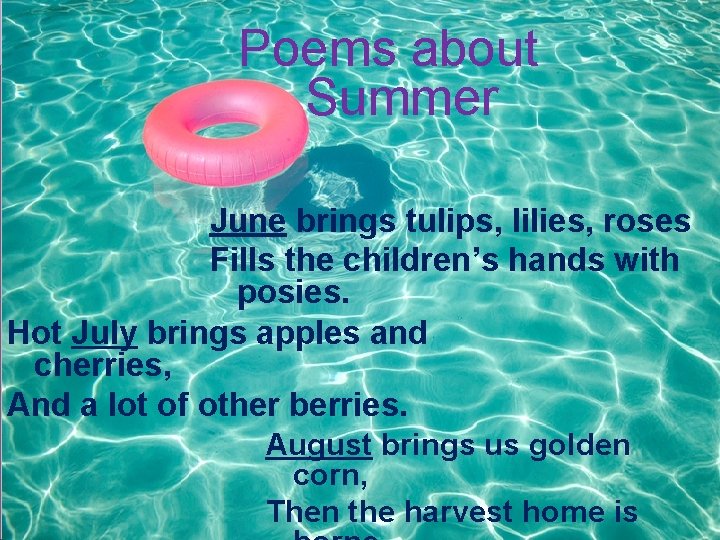 Months of the year Poems about Winter January