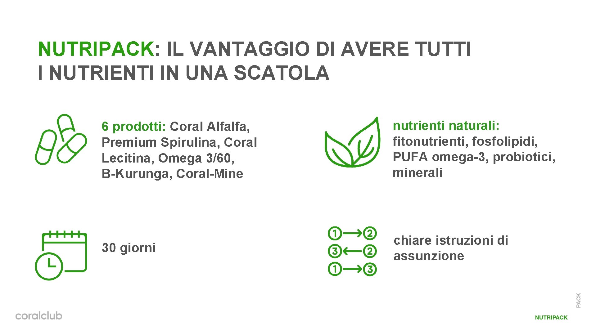 Nutripack Arricchimento della dieta con nutrienti naturali benessere