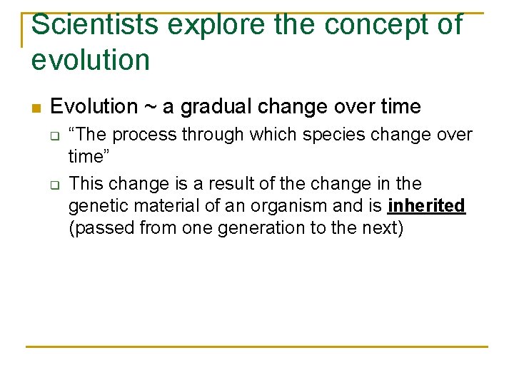 Unit B Life Over Time Chapter 6 Evolution