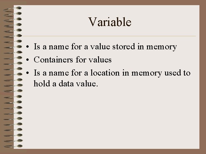 Variables Data Types Constants Topics Objectives Declaring Variables