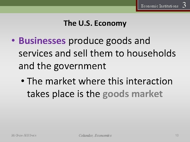 Economic Institutions 3 CHAPTER 3 Economic Institutions Nobody