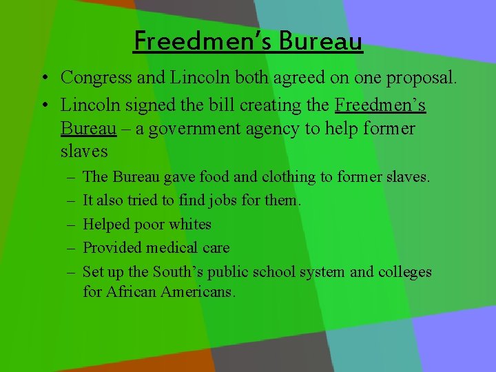 Postwar Problems Reconstruction Plans Lincolns Assassination Thirteenth ...