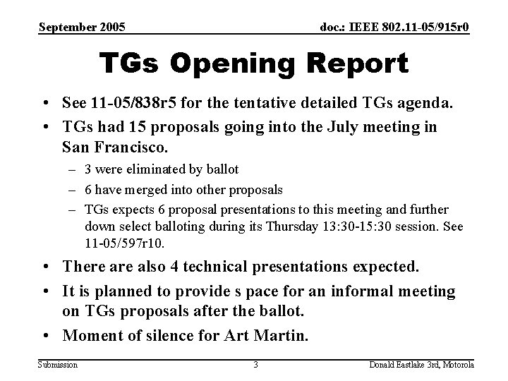 September 2005 doc IEEE 802 11 05915 r