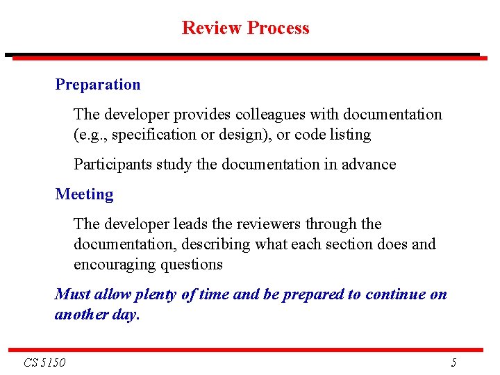 CS 5150 Software Engineering Lecture 21 Reliability 2