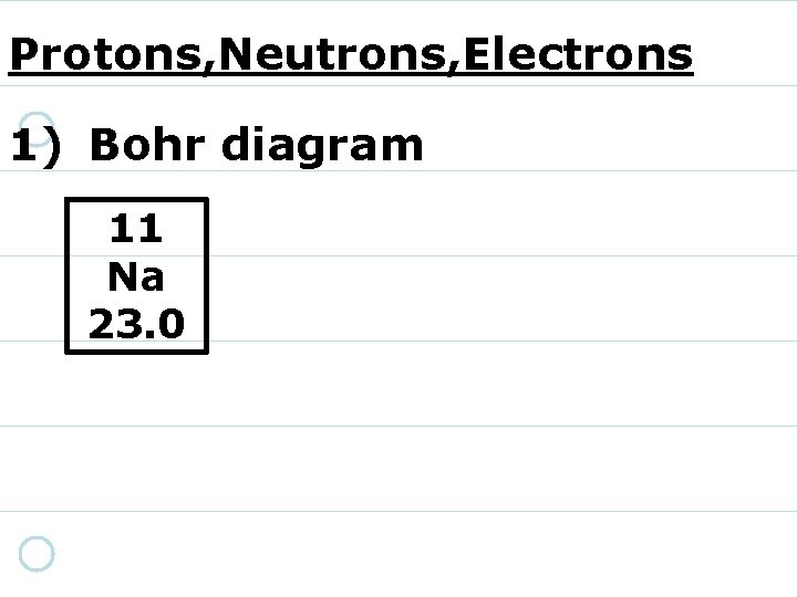 Protons Neutrons Electrons Lab 1 Bohr diagram Name