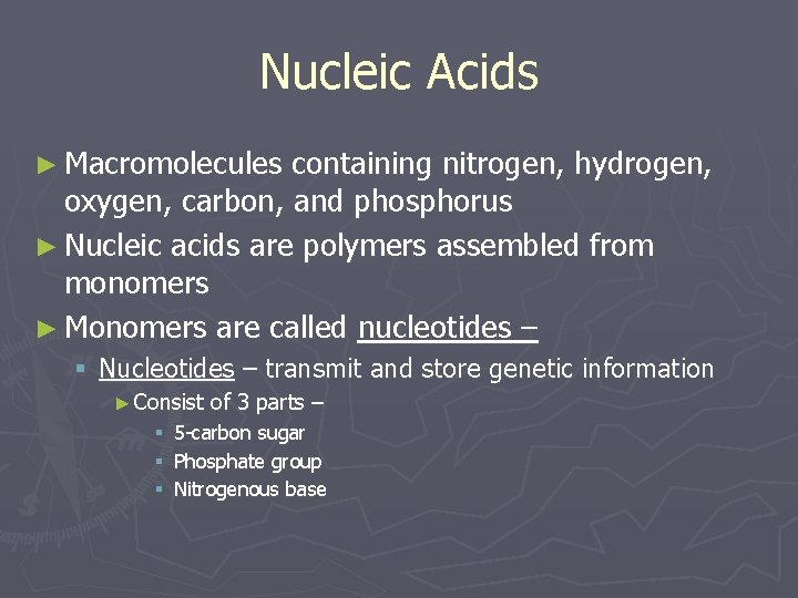 Carbon Compounds Section 2 3 Biology I Macromolecules