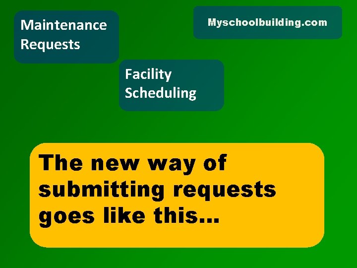 Myschoolbuilding com Maintenance Requests Facility Scheduling The old