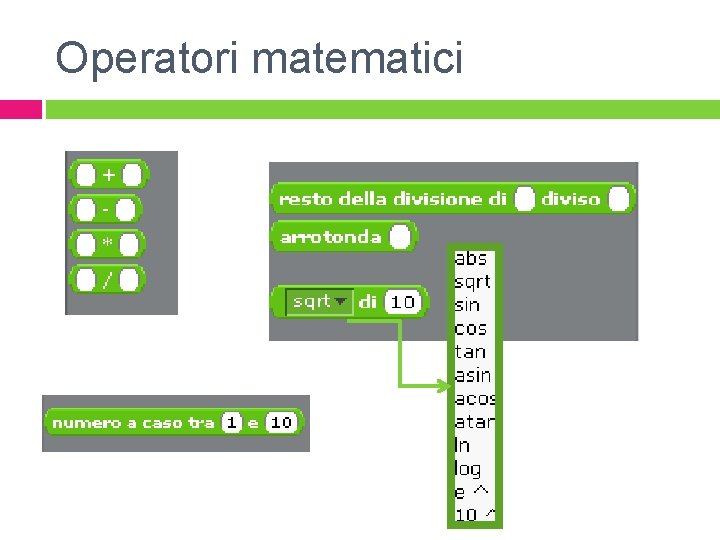 DATI E VARIABILI Anche in Scratch I dati