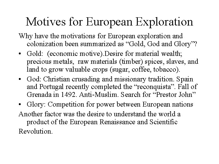 Transoceanic Encounters and Global Connections The Columbian Exchange
