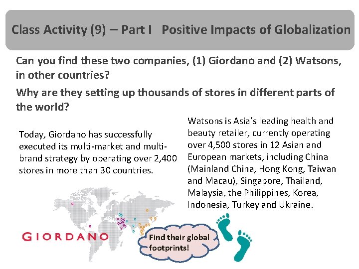 Lesson 5 Evaluation on Globalization International Trade Organisations