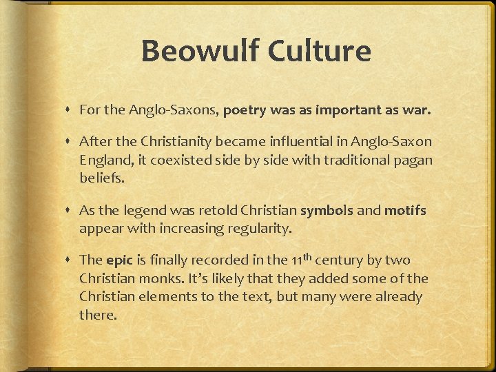 AngloSaxons and the Age of Beowulf A Little