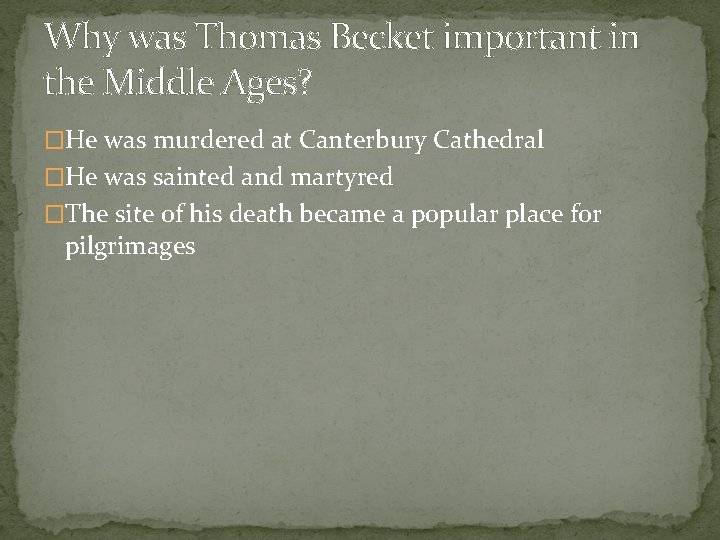 The Canterbury Tales PreReading Activity The Middle Ages