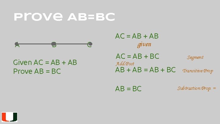 2 6 Prove Statements about Segments and s