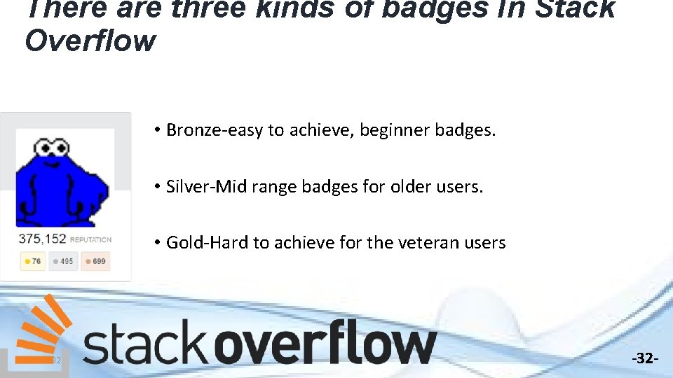 Steering user behavior with badges Every day examples
