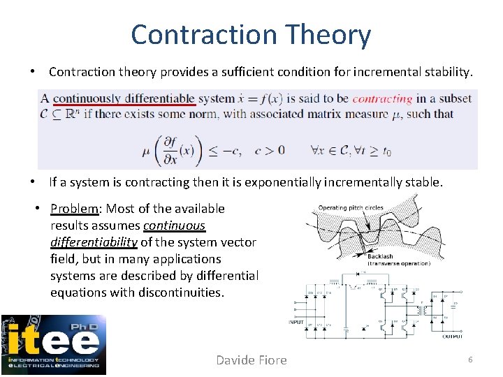Davide Fiore Tutor Mario di Bernardo XXIX Cycle
