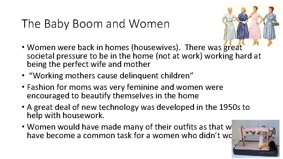 The 1950 s The Baby Boom The end