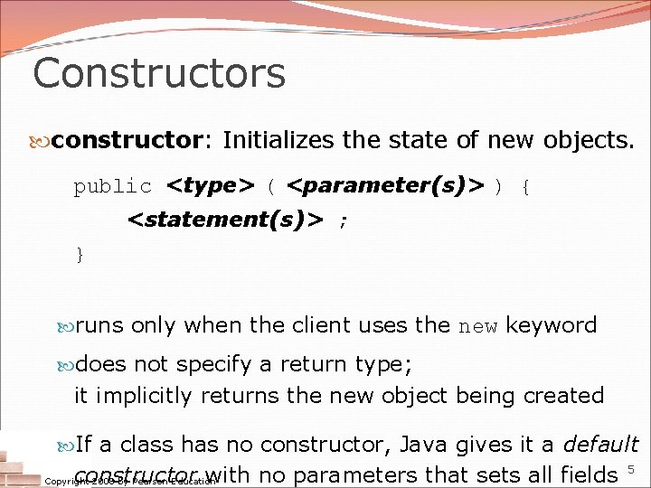 Building Java Programs Chapter 8 Classes Lecture 8