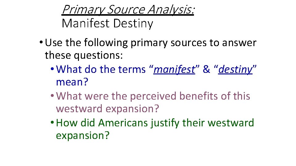 Todays Aim Was westward expansion beneficial to the