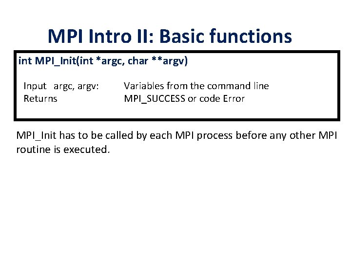Distributed Processing with MPI International Summer School 2015