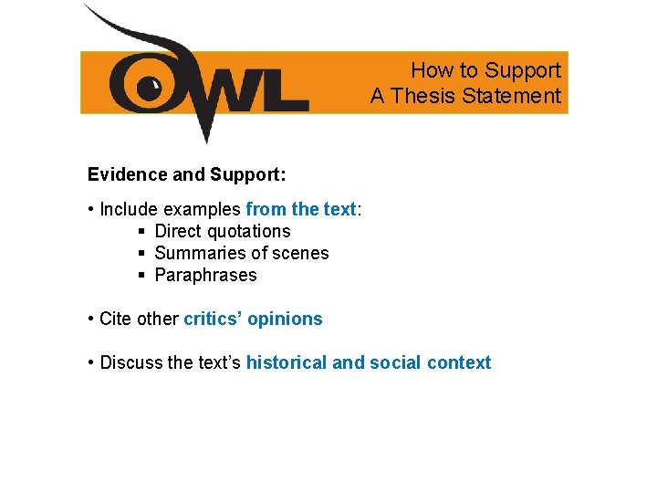 Writing a Literary Analysis BRIAN YOTHERS MODIFIED BY