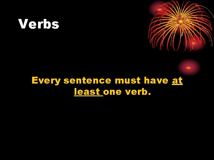 Parts of Speech Review Verbs theyre whats happening