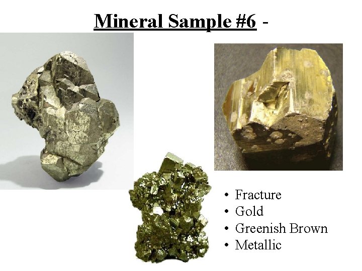 Lab 6 Mineral Identification Due Mon 113 Do