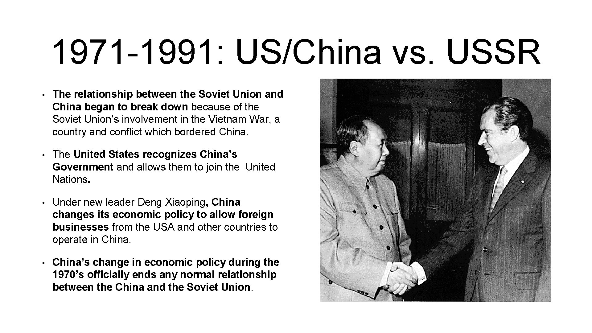 Relationship between the United States Soviet Union and