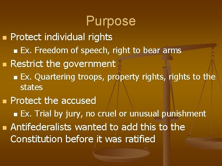 The Bill of Rights Chapter 4 Sections 1
