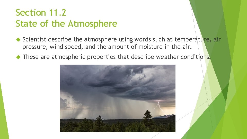 Chapter 11 Atmosphere Section 11 1 Atmospheric Basics