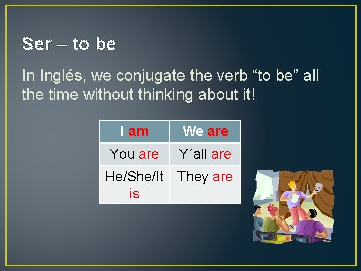 El verbo Ser To be or not to