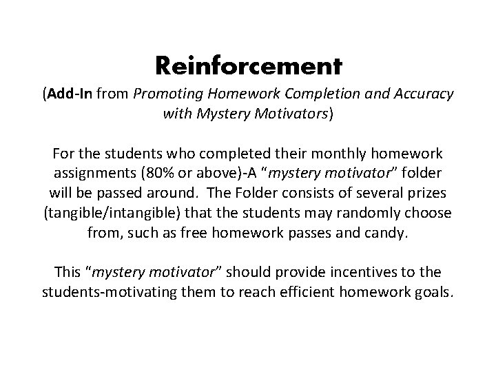 School Based Intervention Scenario In Mr Smiths class