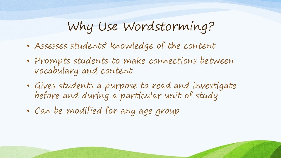 Wordstorming to Anticipate Content By Patty Reich CSL