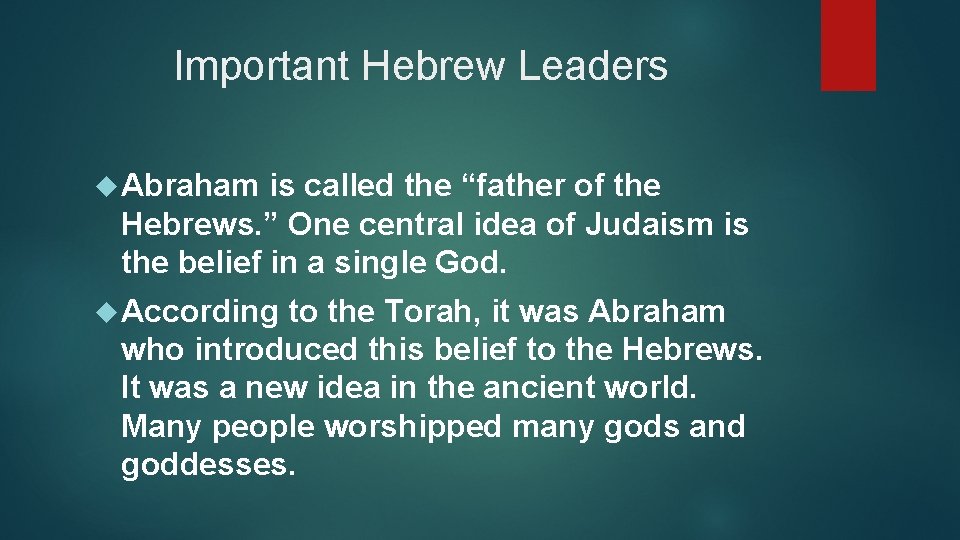 Chapter 11 ANCIENT HEBREWS AND THE ORIGINS OF