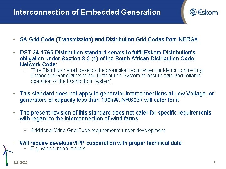 Grid connection requirements of Renewable Energy Presented by