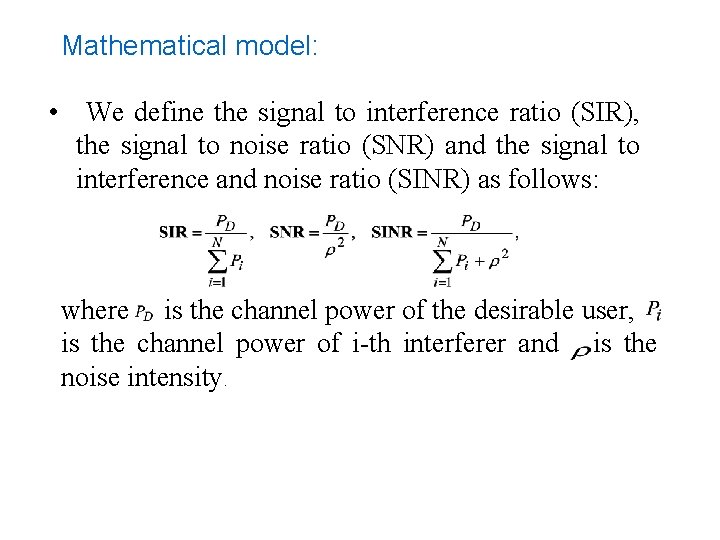 Interference Mitigation Performance with 4 antenna BS IEEE