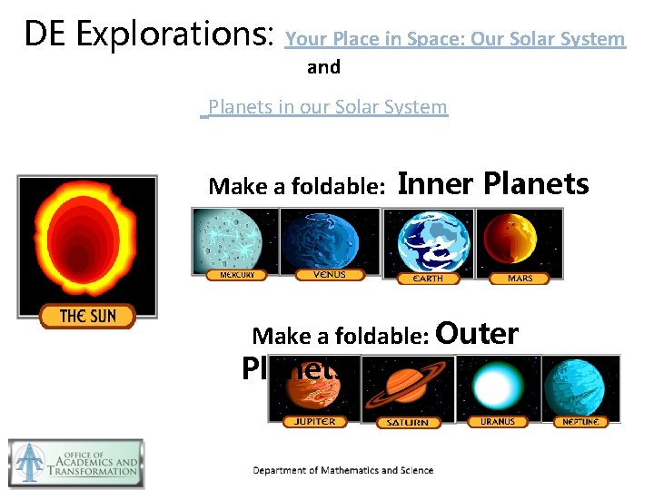 Big Idea 5 Earth in Space and Time