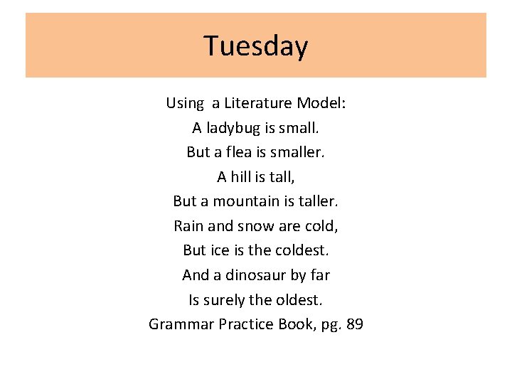 Grammar of the Week Monday Describing Words er