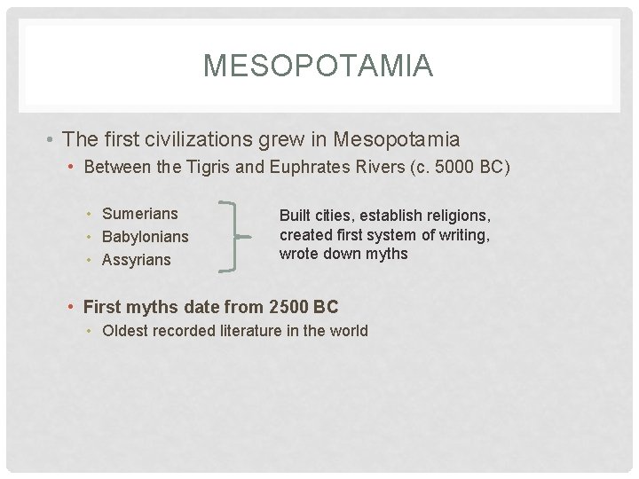 MIDDLE EASTERN MYTHOLOGY B A B Y L