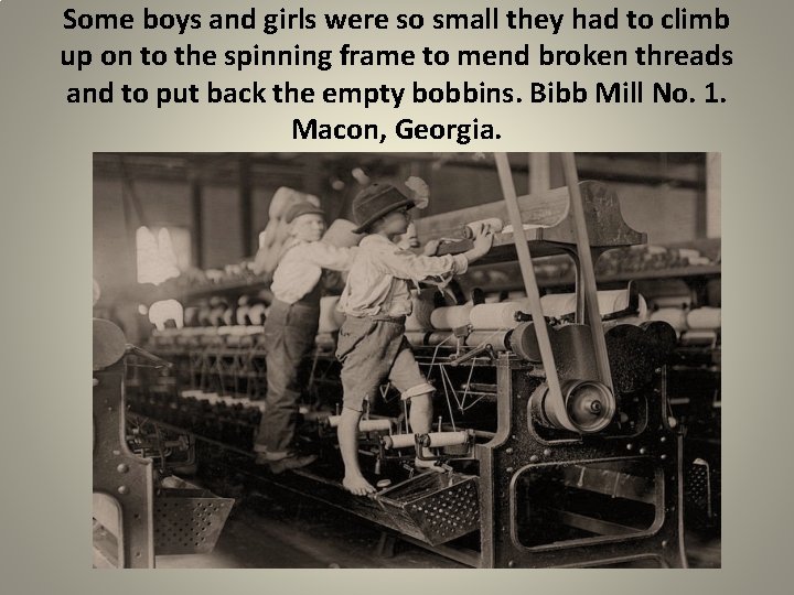 Child Labor in America Featuring the original photo
