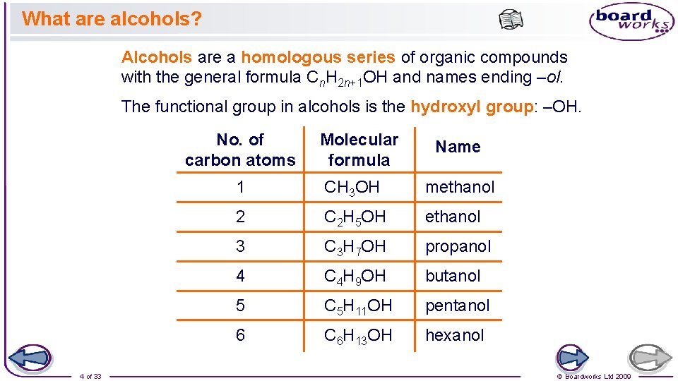 Alcohols 03 September 2021 Alcohols Objective To know