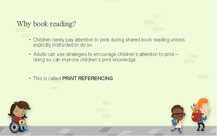 Enhancing your childs print knowledge during shared book