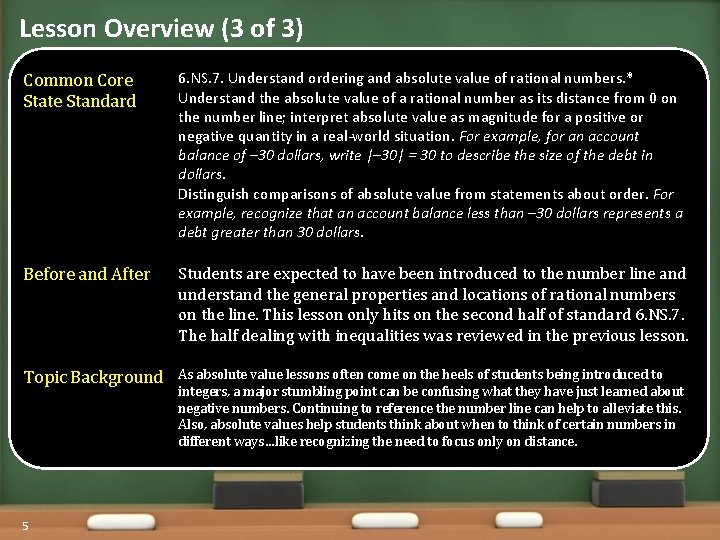Intro to Absolute Value 6 NS 7 B