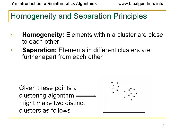 An Introduction to Bioinformatics Algorithms www bioalgorithms info