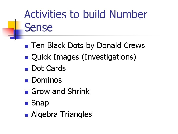 Number Sense Math Methods Students with good number