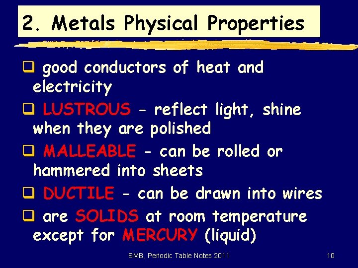 The Periodic Table Topic 5 Click for song