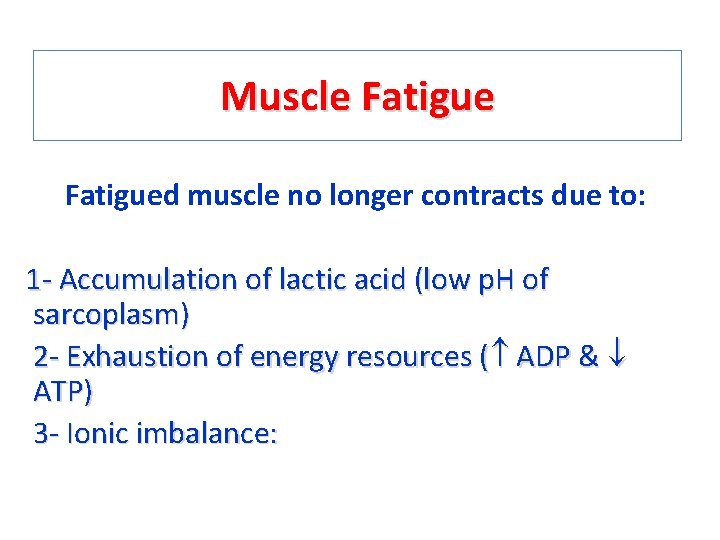 Aerobic Anaerobic Metabolism in Muscles Objectives Recognize the
