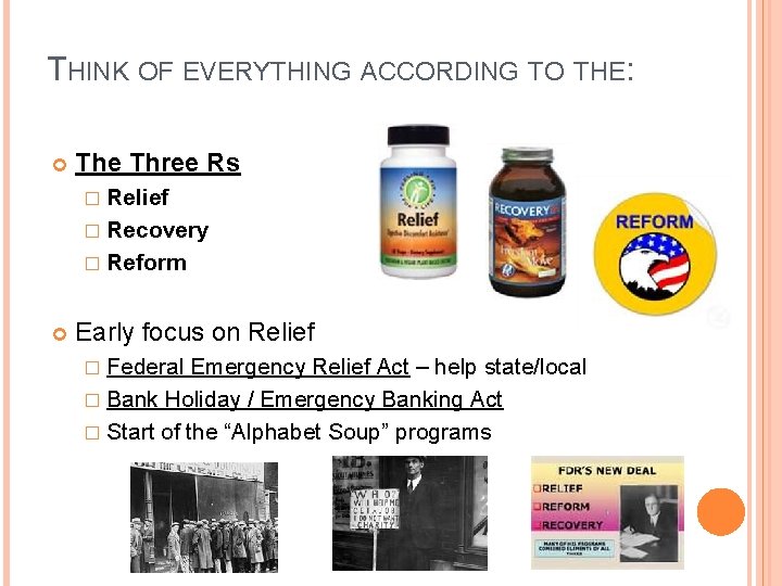 NEW DEAL FIRST HUNDRED DAYS Brain Trust FDRs